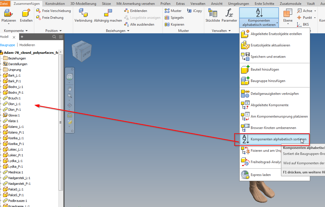 Gelöst: Inventor (2016): Stückliste: Anordnung wie Browser-Baum der ...