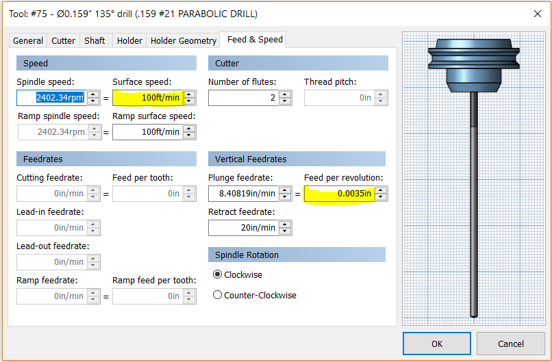 I would like to change some defaults in the tool library. - Autodesk ...