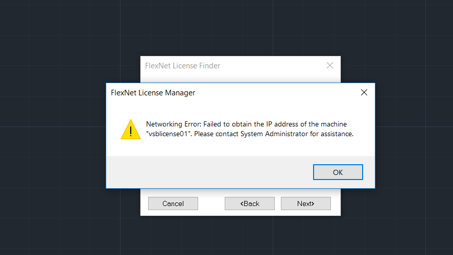 VPN connection , Flexnet license manager. Can't connect to the server ...