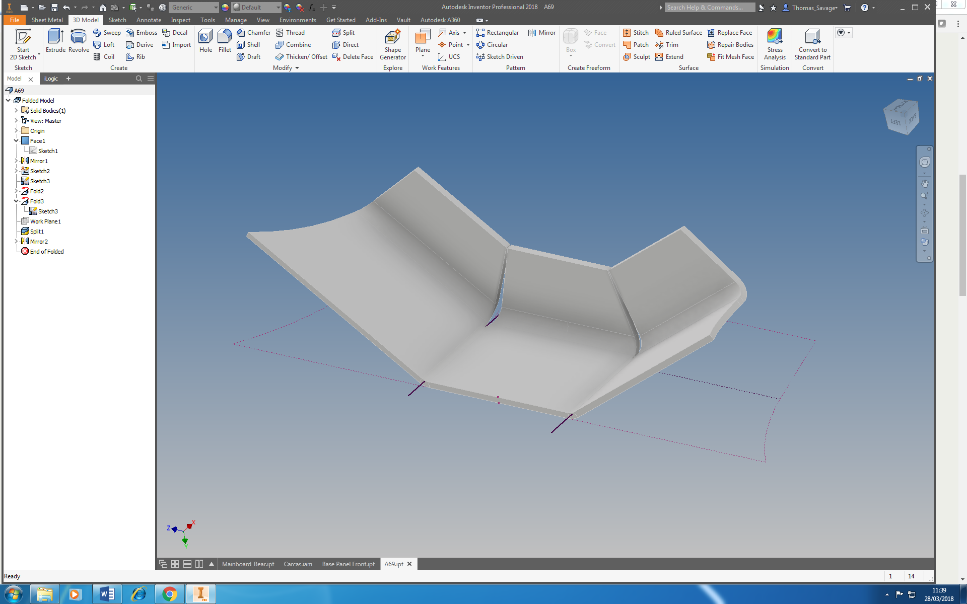 Solved: Creating multiple folds on 1 face - Autodesk Community