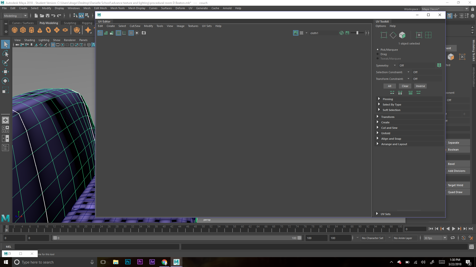 UV's not showing inside the [UV Editor]? - Autodesk Community