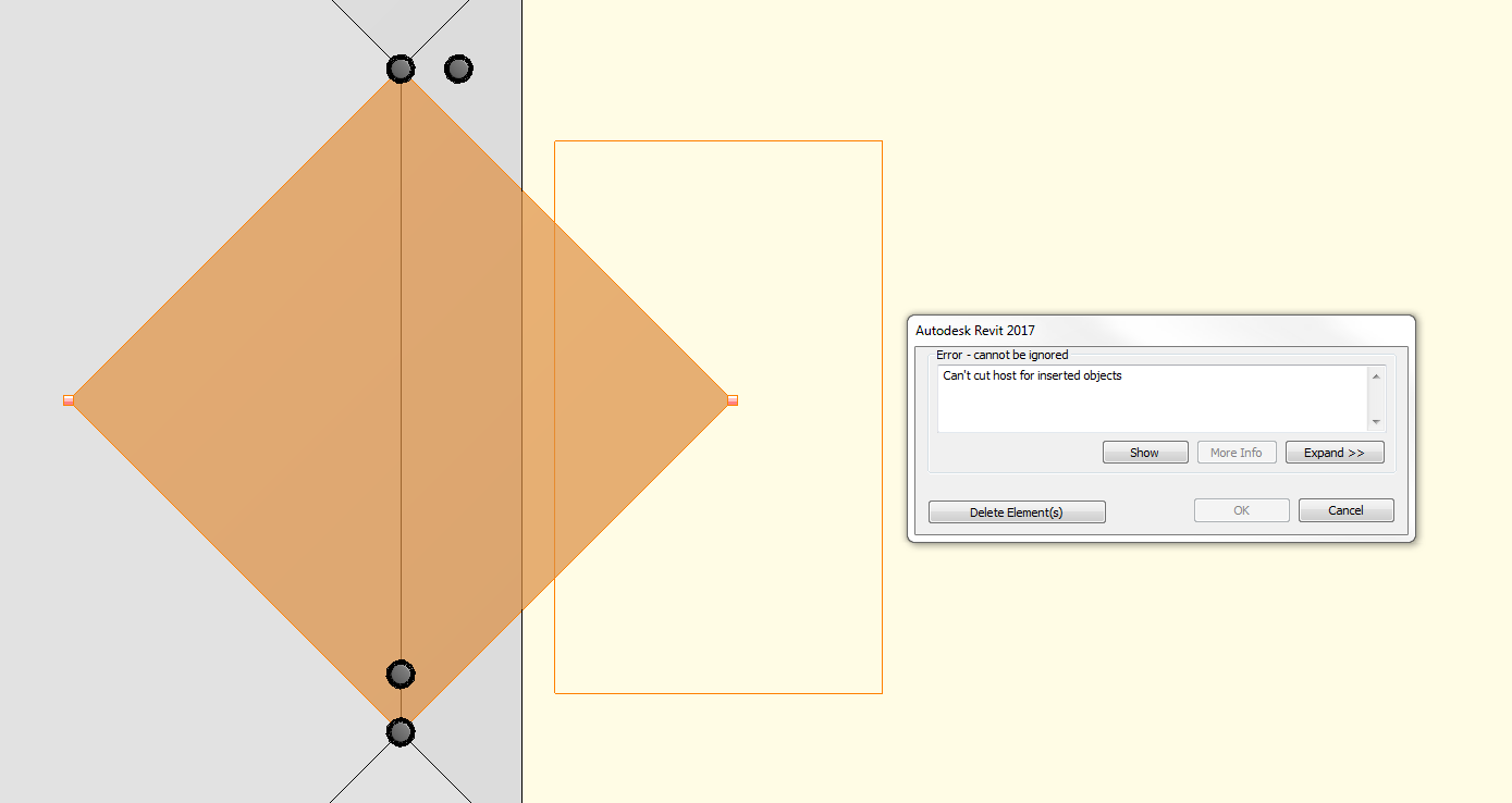 Solved: Vertical Opening "Can't cut host for inserted objects" - Autodesk Community