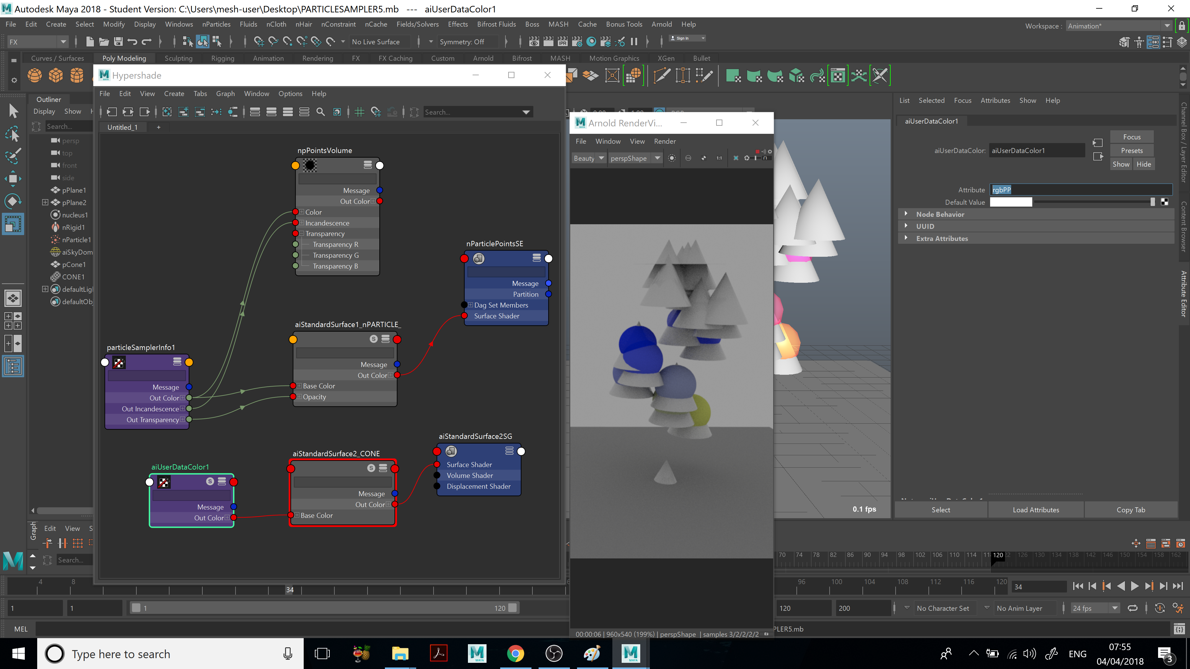 Solved: Particle instances inherit particles color and opacity ? - Autodesk Community