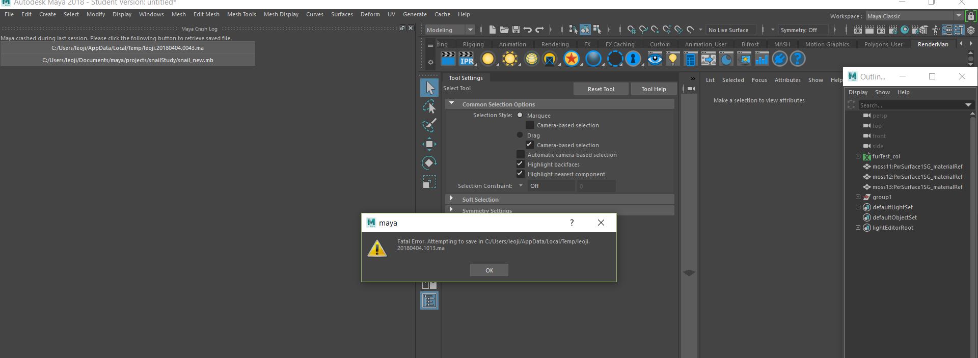 Solved: Maya 2018 Fatal error on opening one file - Autodesk Community