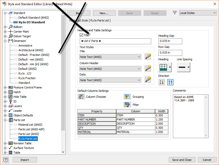 Add Parts List border line format settings - Autodesk Community