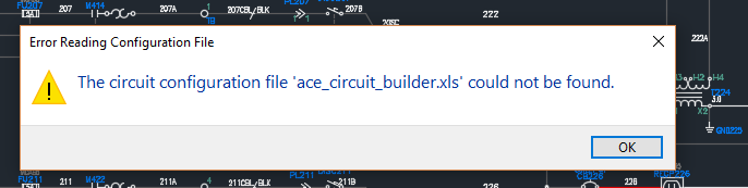 Solved: The circuit configuration file 'ace_circuit_builder.xls' could not be found - Autodesk ...