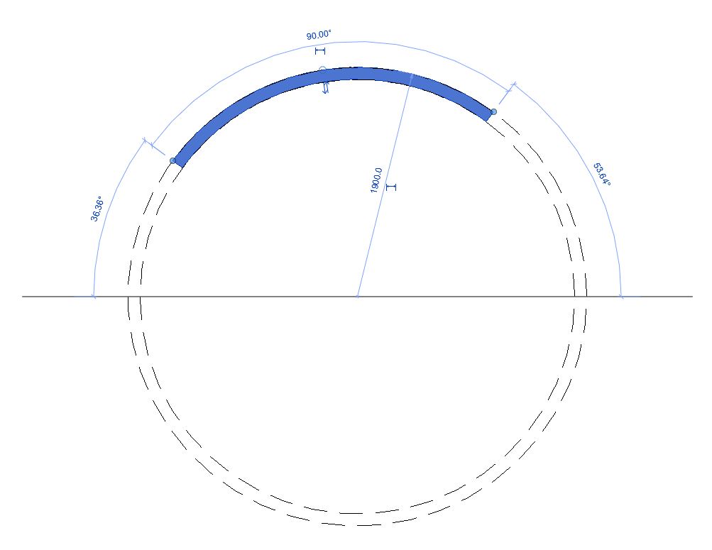 Curved wall circle projection - Autodesk Community