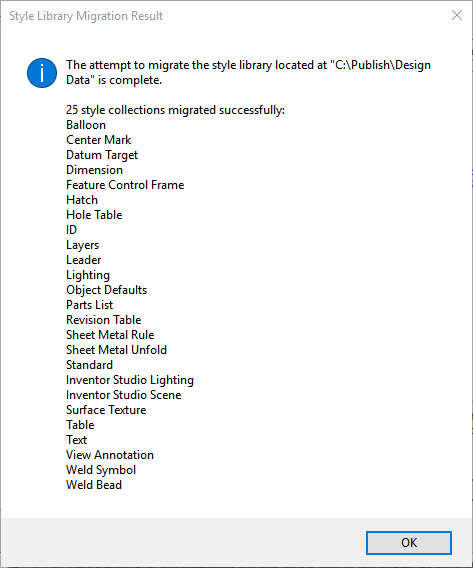 Solved: Autodesk Inventor 2019 Style Library Manager will not Finish Migration - Autodesk Community