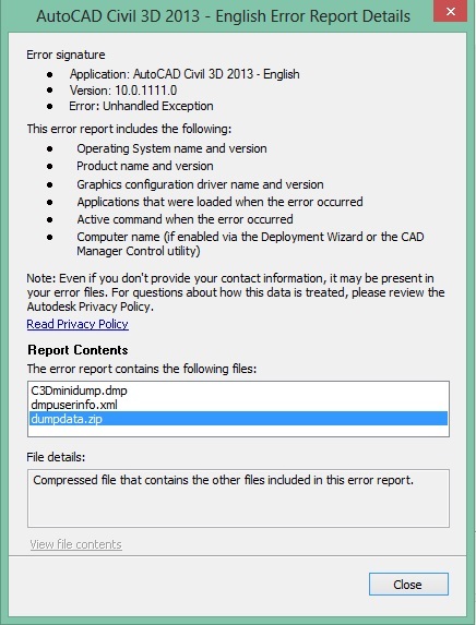 AutoCAD civil 3D 2013 crash in a few minutes. - Autodesk Community