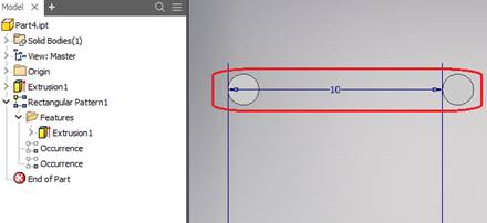 Solved: Retrieved Dimensions of Patterned Extrude Cut Circles Measured to Quadrants - Autodesk ...