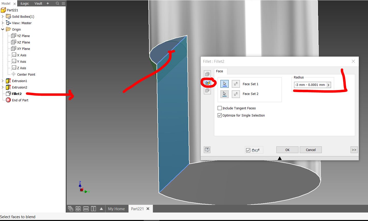 Is there a way to create this with a fillet? - Autodesk Community