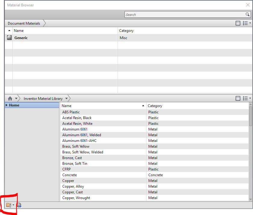 Solved: Permanently add custom material and appearance library to Inventor - Autodesk Community