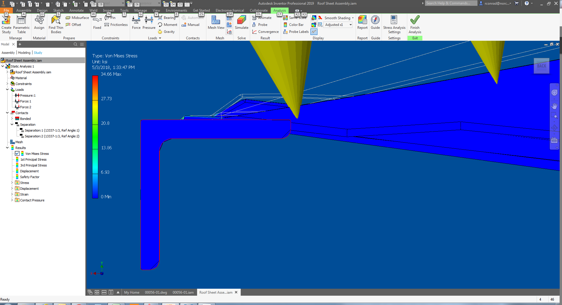 FEA Contact Separation Allows Parts To Pass Through One Another ...