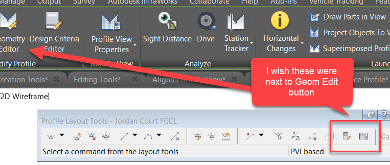 Expose Alignment Profile Tools In Ribbon Autodesk Community 
