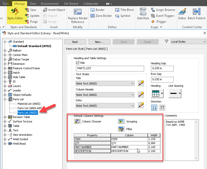 Solved: Creating a Parts List on a drawings sheet directly from the Bill of Materials - Autodesk ...