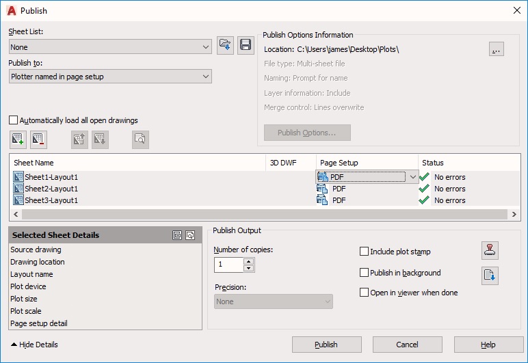 Solved: acad 2018, Publish fails using DWg to Pdf.pc3 if publishcollate is 1 - Autodesk Community