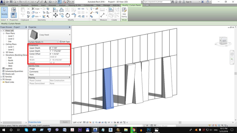 Solved Angled Curtain Wall Panels Autodesk Community Revit Products