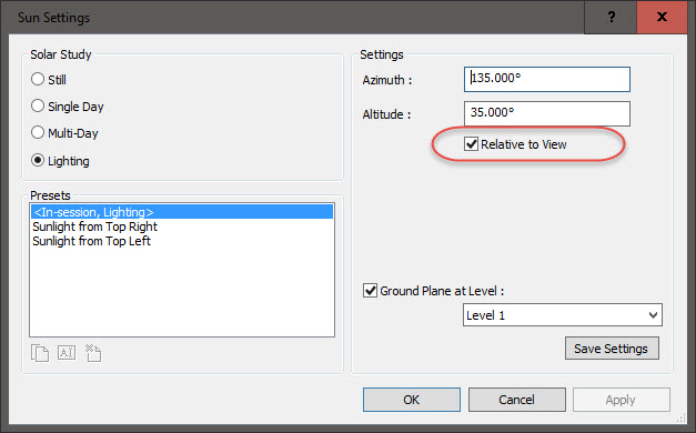 Solved: Map a camera angle to a Sun position in Revit - Autodesk Community