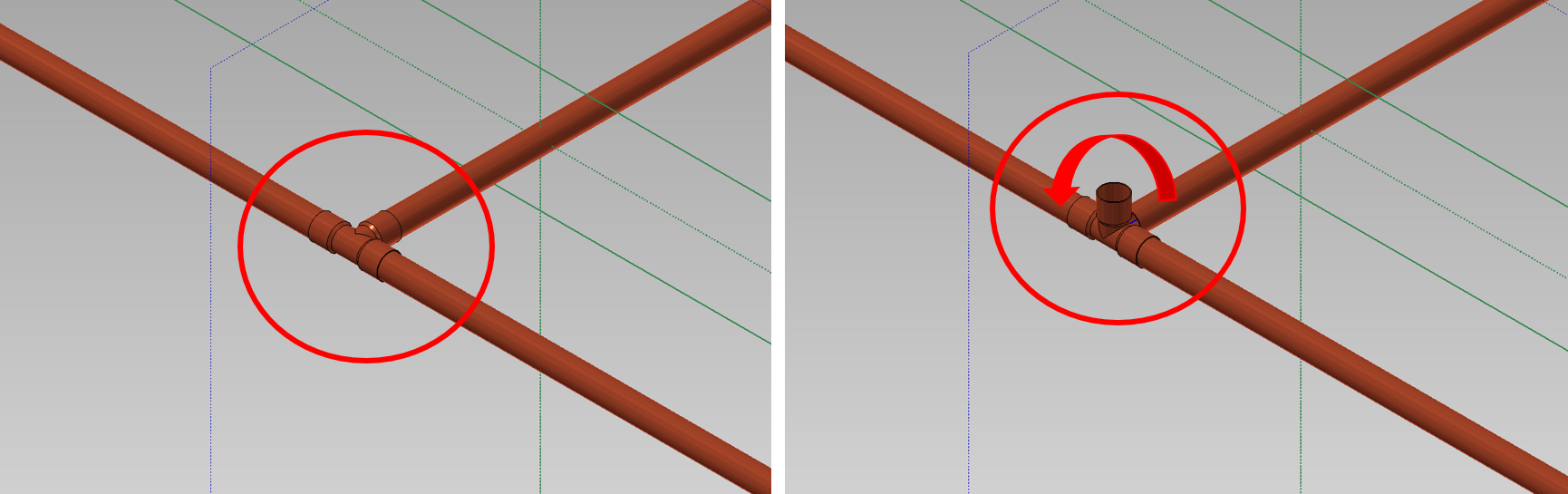 Inventor Tube and Pipe - Derived Routes - Fix Fitting Orientation ...