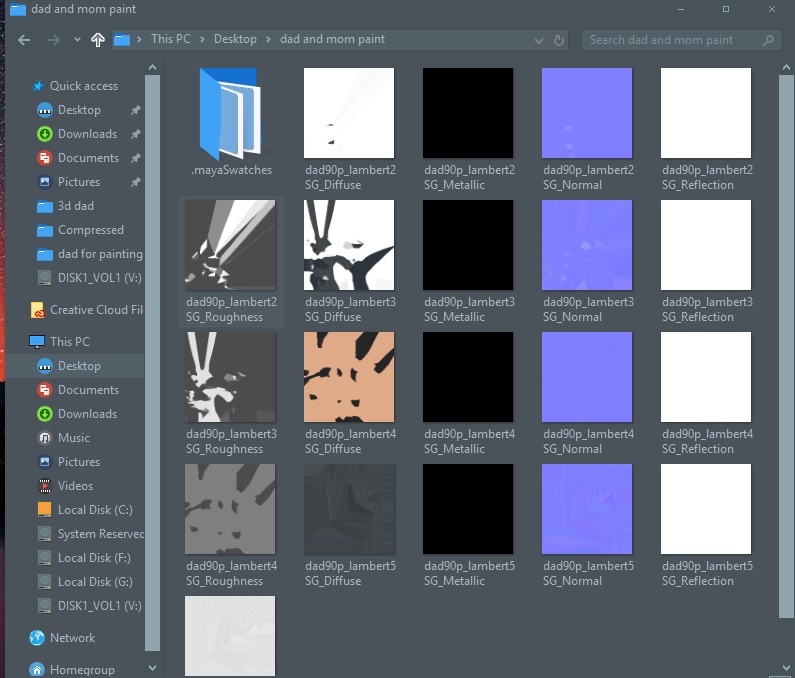 Diffuse, Metallic, Normal, Reflection, Roughness where i apply to my ...