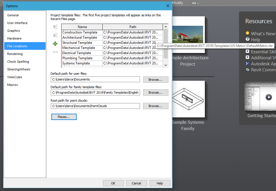 Revit: Family Template, Libraries, Templates Which corresponds to my ...