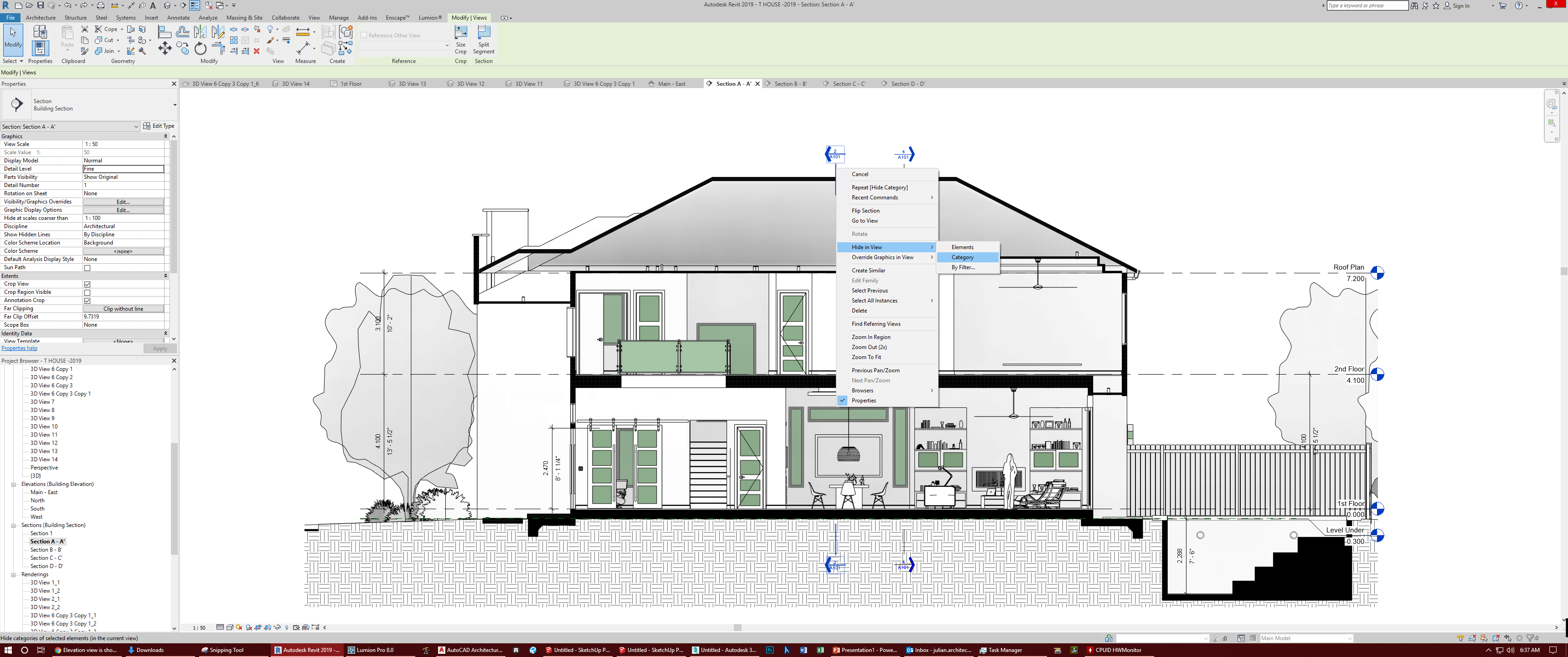 Solved Elevation View Is Showing A Secion How To Fix Autodesk