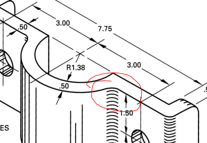 Solved: Making fillet in isometric view between arc and straight line ...