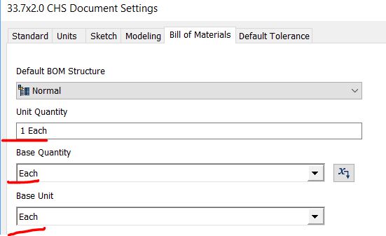Solved: BOM unit and qty is not updating inspite of setting it already in doc setting - Autodesk ...