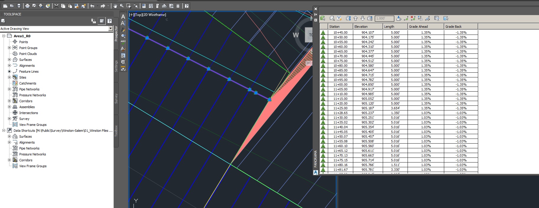 Dynamic feature line from corridor Elevation 0 - Autodesk Community