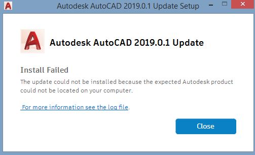 Autocad 2019 update setup failed - Autodesk Community
