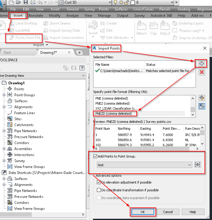 Solved: Importing Points - Autodesk Community