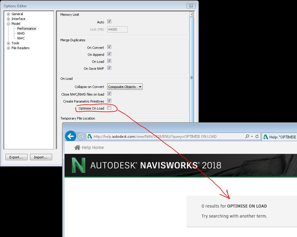 Solved: Options editor - On Load - Optimise on load - Autodesk Community