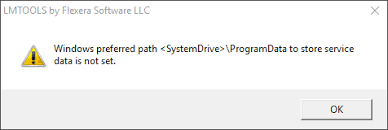 Solved: LMTOOLS "Windows preferred path \ProgramData" error - Autodesk Community