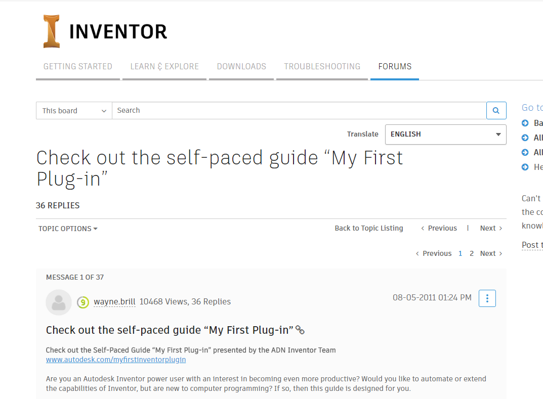 Solved: The link of “My First Plug-in” is invalid. Where can I download ...