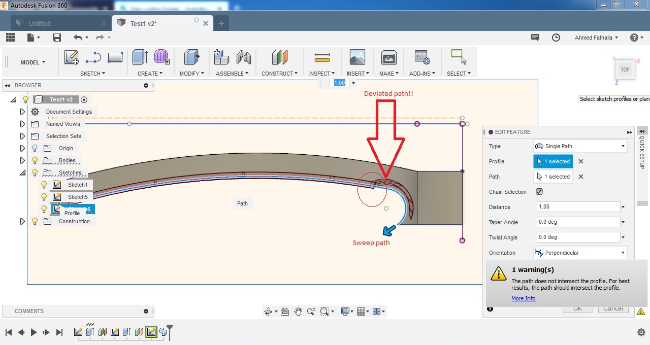 Solved: Sweep Problem - Autodesk Community