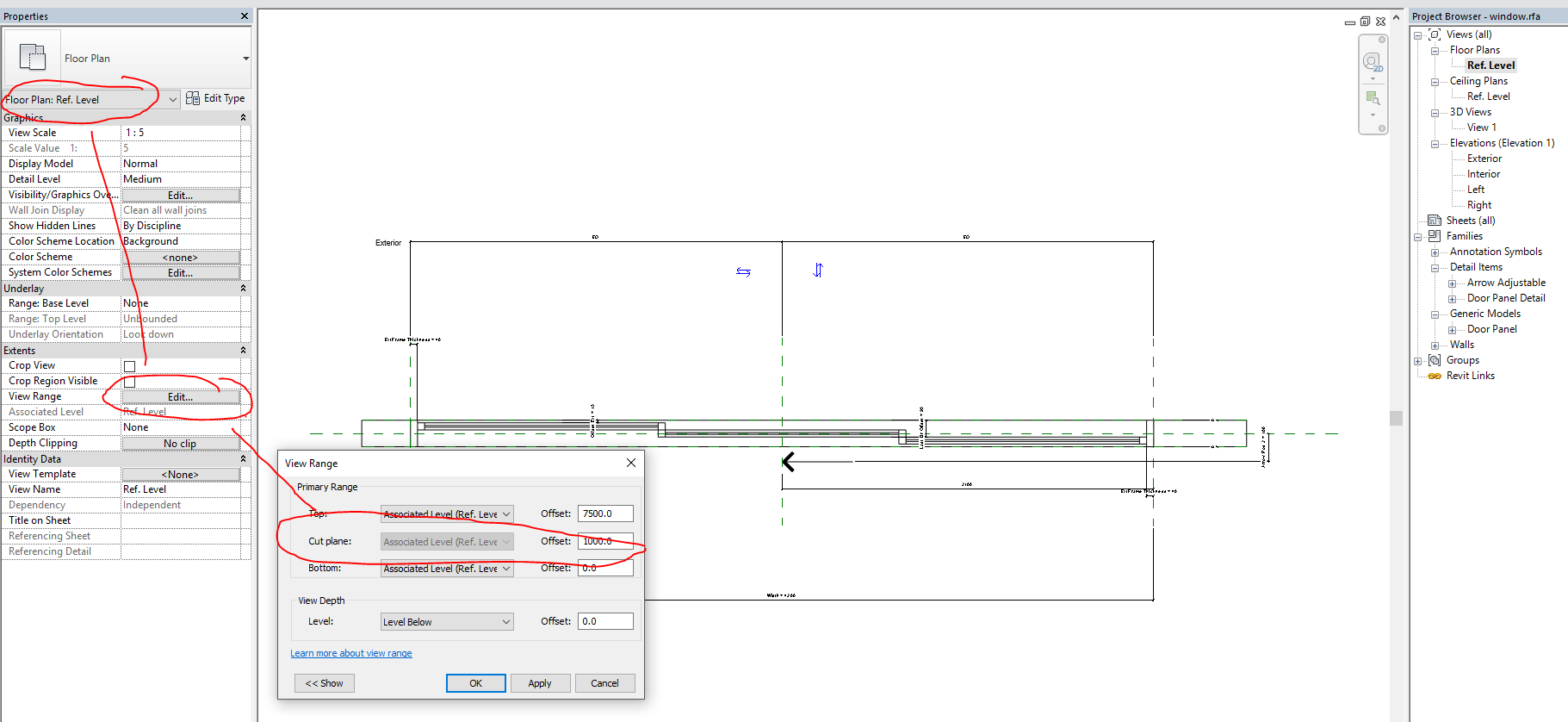 Solved: Window family doesnt display frame when modifiying height - Autodesk Community