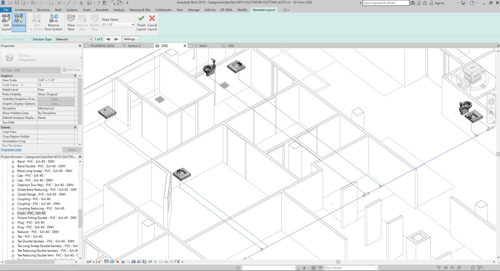 How to set angles below 90° in automatic pipe design? - Autodesk Community