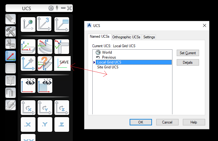 "Save UCS" Button in Tool Pallet - Autodesk Community