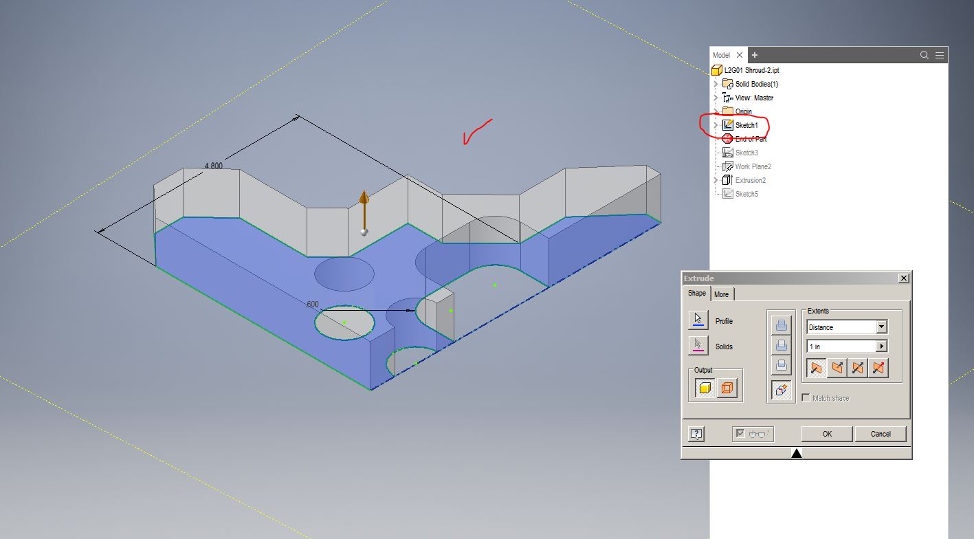 Solved: Inventor Cannot Extrude Cut A Circle - Autodesk Community