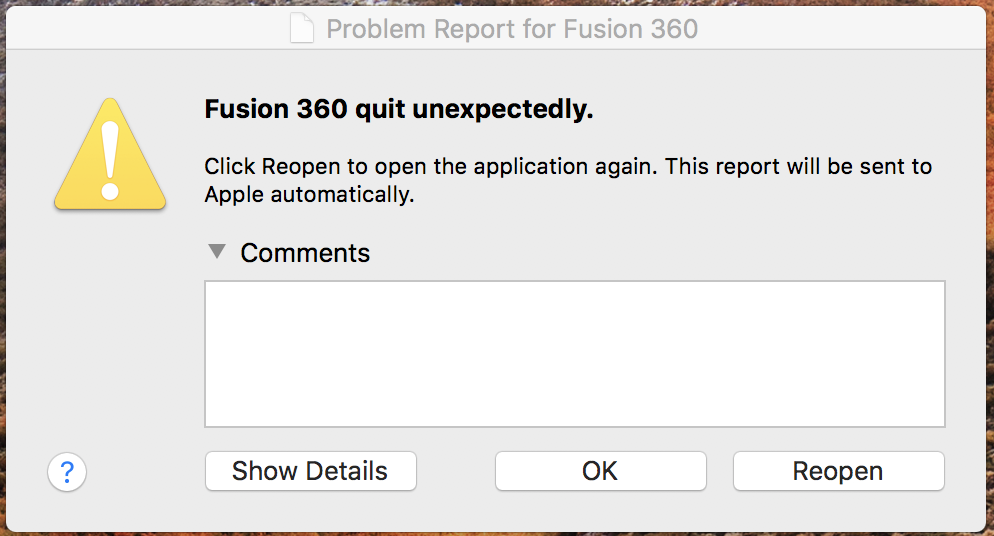 Solved: Fusion 360 quit unexpectedly - Autodesk Community