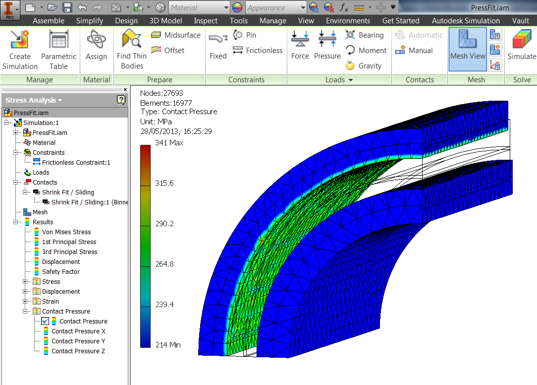 FEA Validation Cylinders with Shrink Fit Contact - Autodesk Community