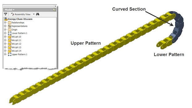 Solved: Inventor Model Drag Chain Modeling Curved Interference ...