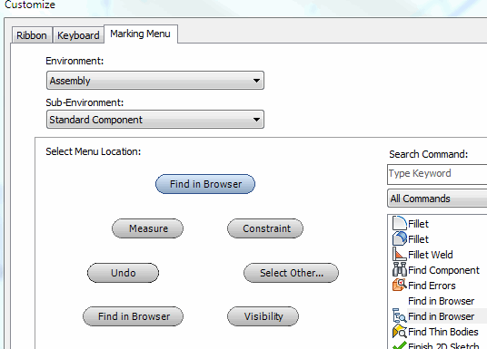 Solved: Find in Browser hotkey - possible? - Autodesk Community