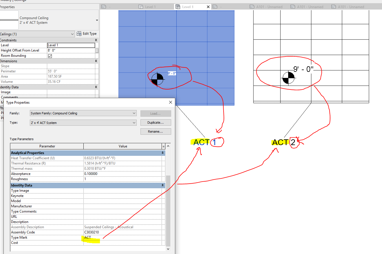 Ceiling Tag Type control - Autodesk Community