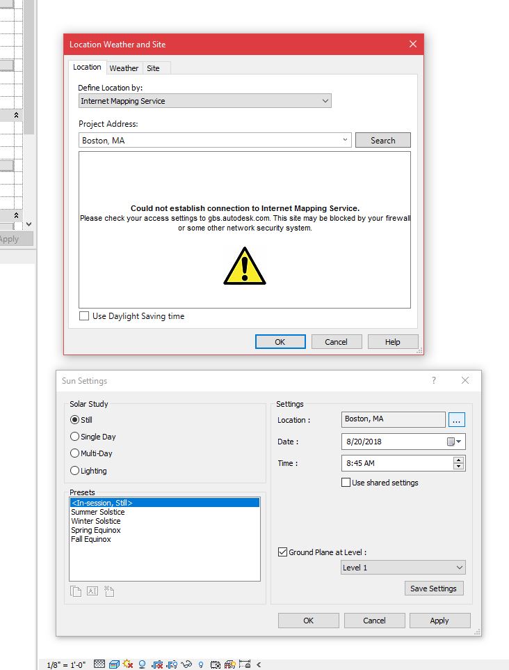 Solved: Internet mapping service is not working in Revit - Autodesk Community