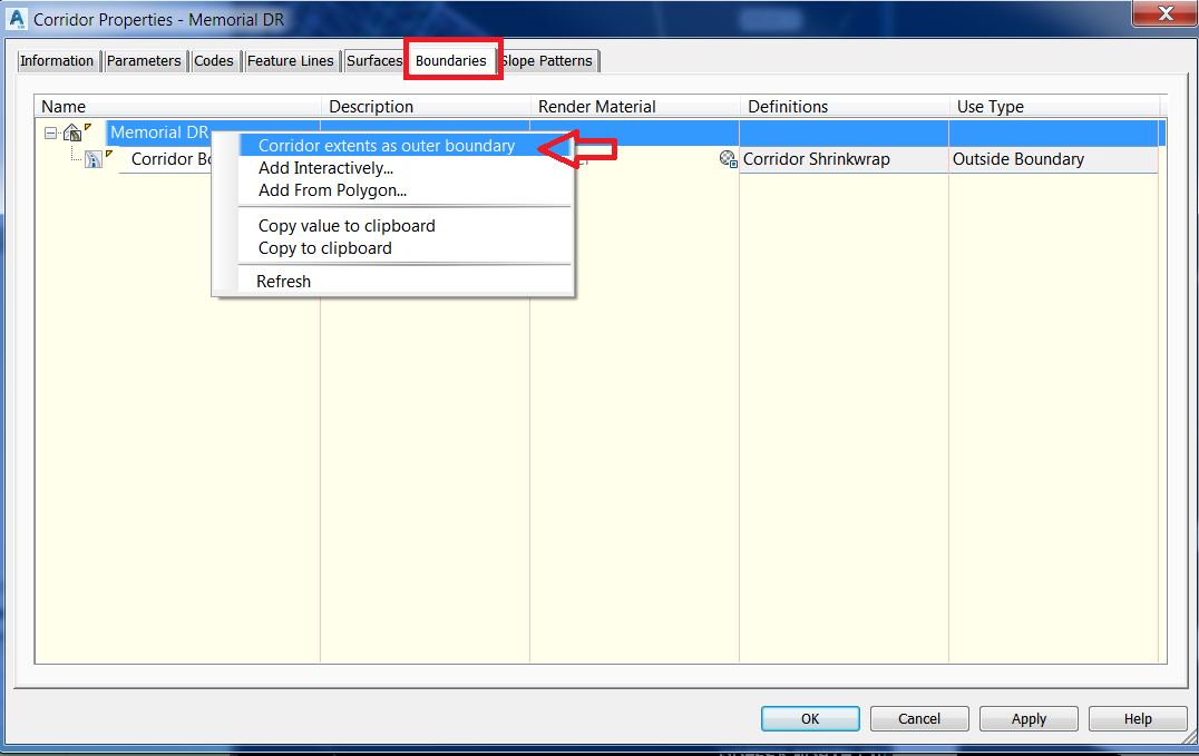 Solved Corridor Boundary For Surface Autodesk Community