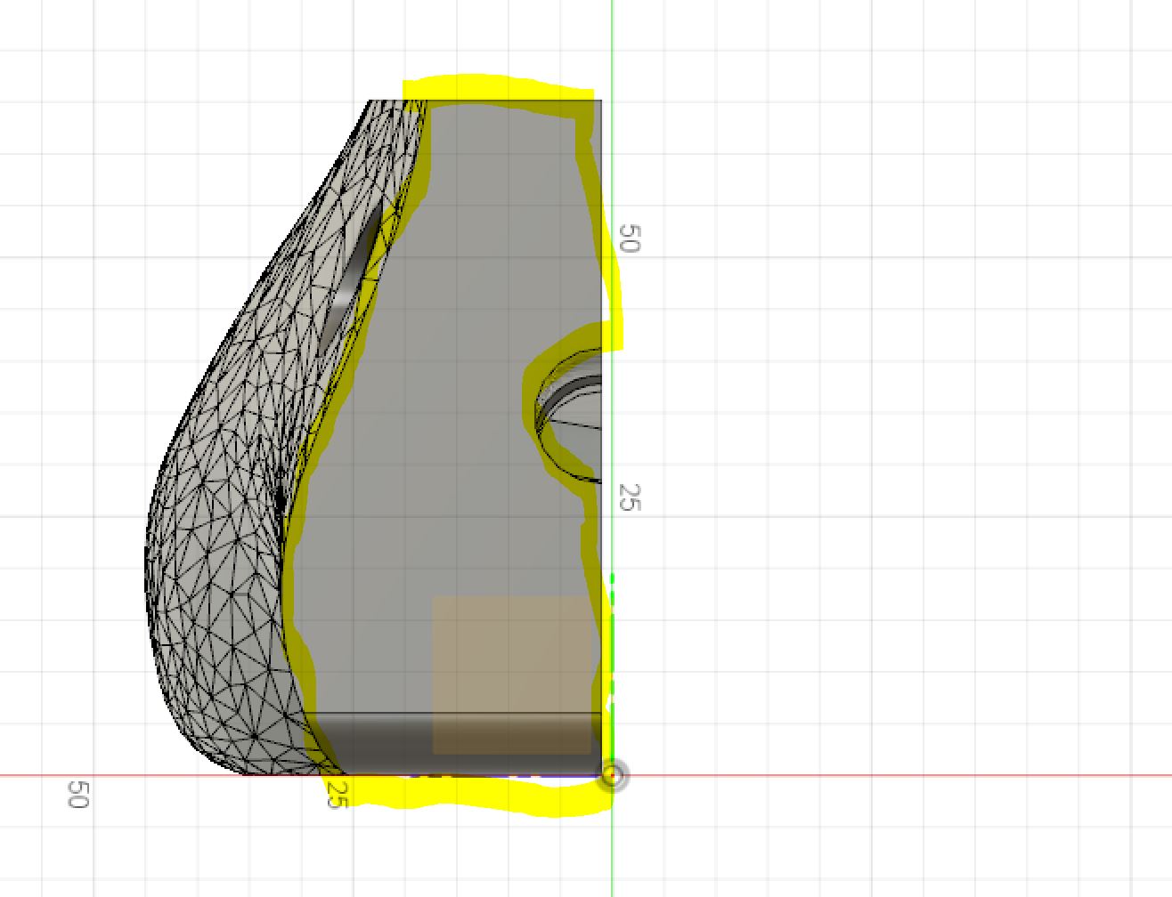 capture 3d Outline to create 2d outline and then extrude to 3d ...