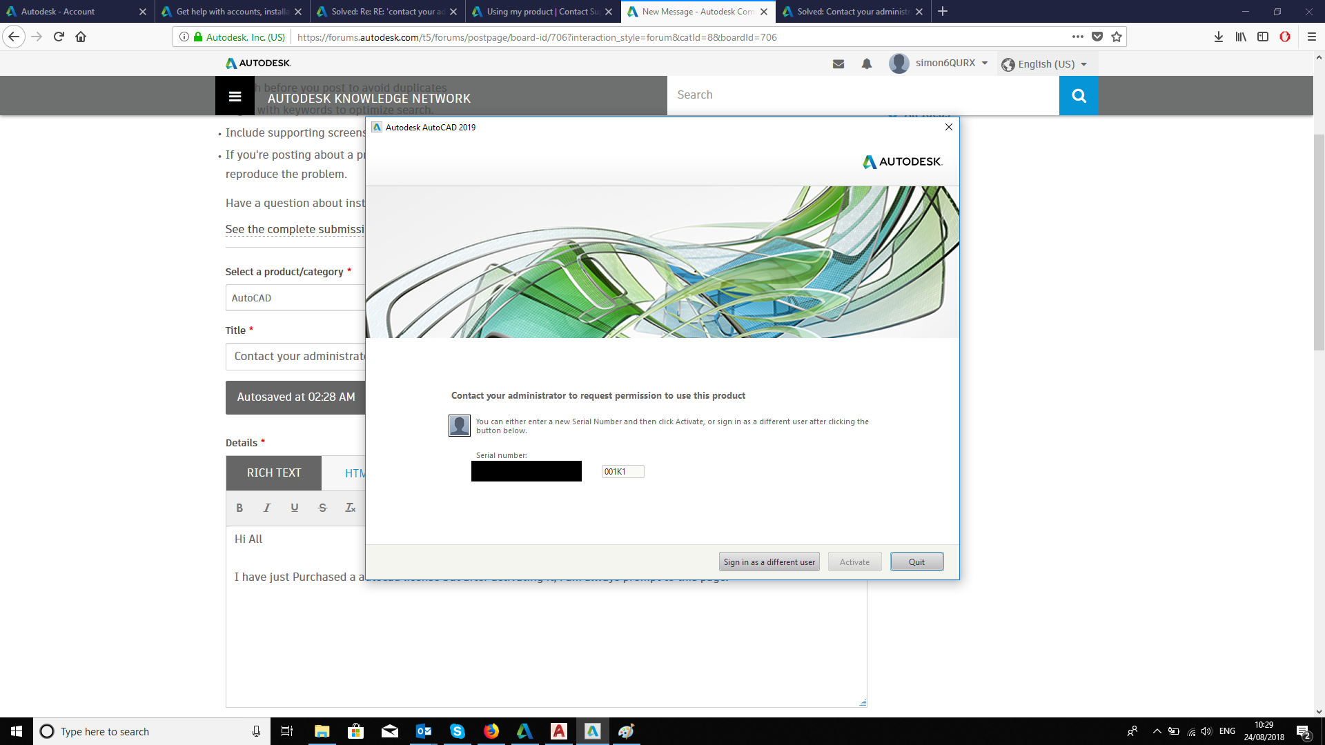 Solved: Contact your administrator to request permission to use this ...