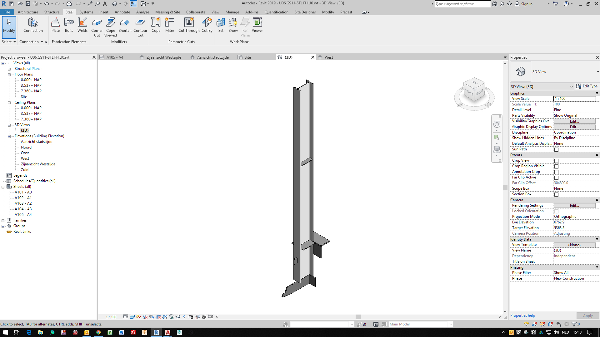 Solved: Steel plates are not showing in elevation view in Revit 2019 ...