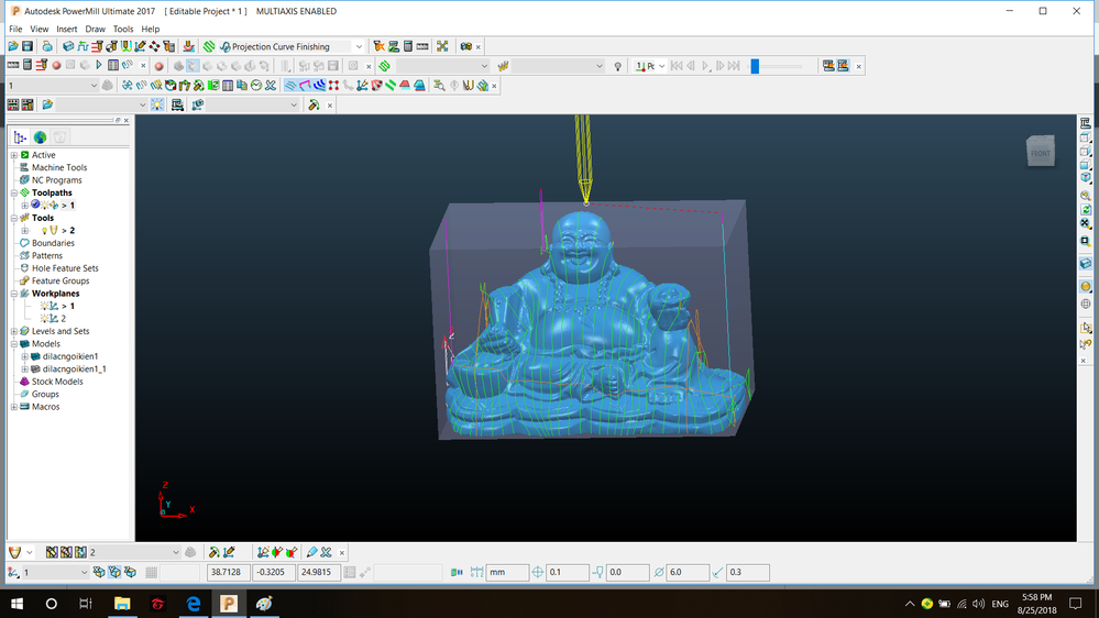 Powermill surface projection finishing. help - Autodesk Community